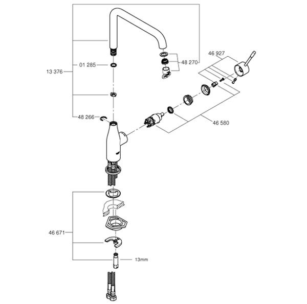 Grohe Essence Single-lever Kitchen Sink Mixer 30269DA0 Spare Parts