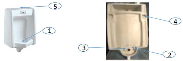 Jaquar Urinal URS-WHT-13255 Spare Parts