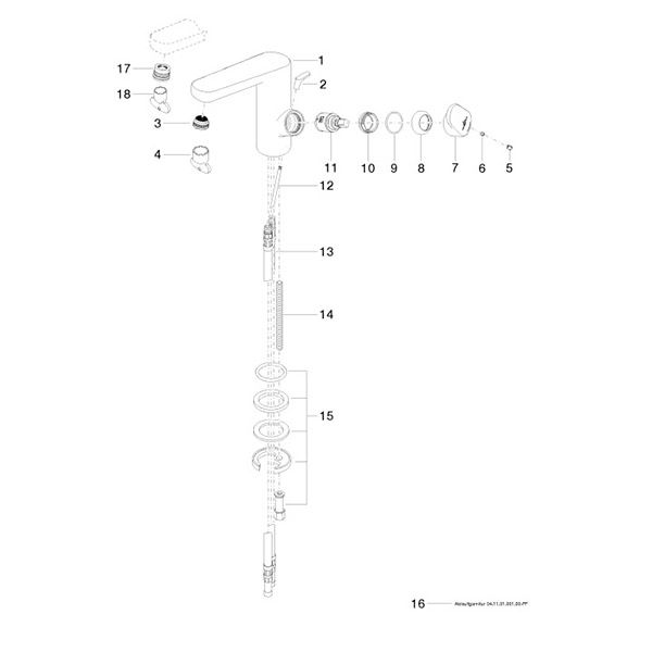 Villeroy & Boch L'Aura Single-Lever Basin Mixer 130mm 33500905 Spare Parts